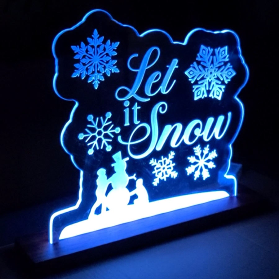 CNC Holiday LED Sign Plans - Customizable Download