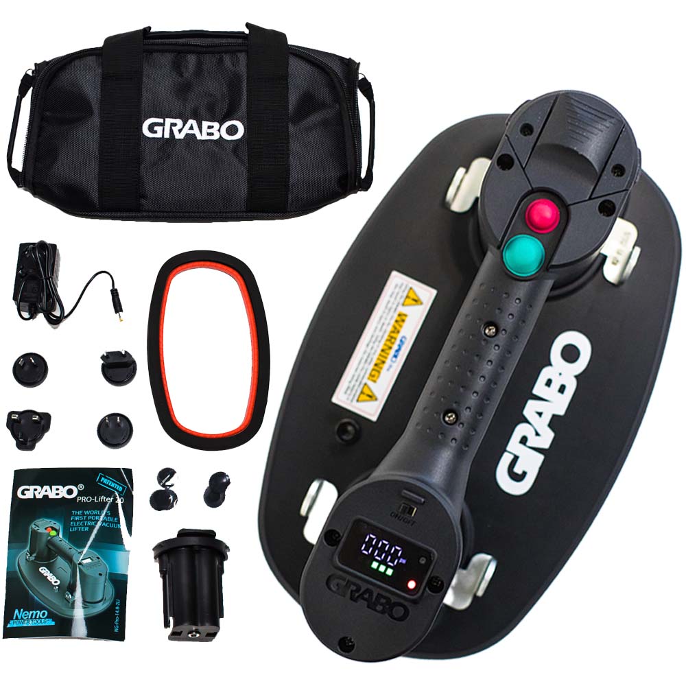 Electronic Vacuum Lifter GRABO Pro 20 with Digital Gauge - Professional ...