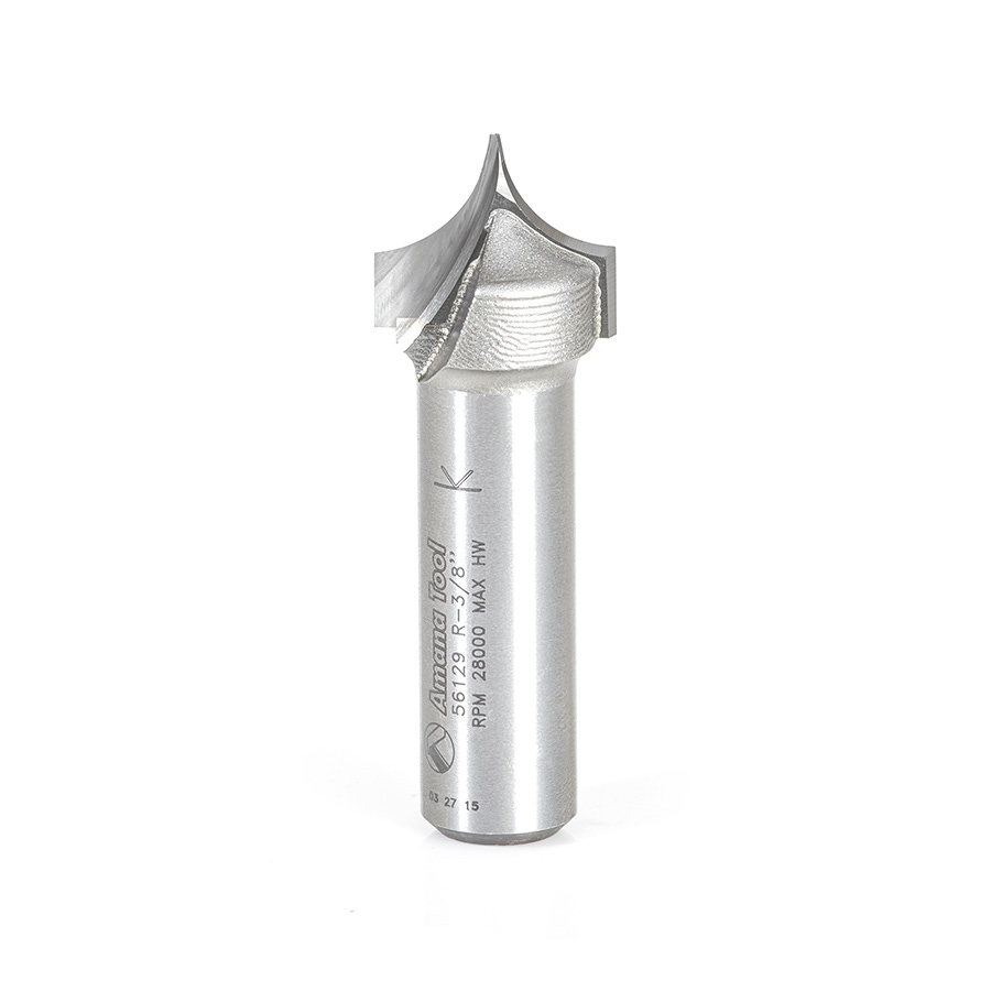 Roundover Router Bit 3/8 R Amana Tool 56129 - Beadboard Trimming
