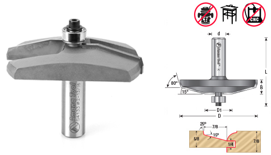 Shaker Door Router Bits - Carbide, 1/2 Inch Shank | Industrial Quality