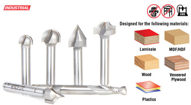 CNC Router Bit Set 6-Pc, Signmaking & Engraving Tools