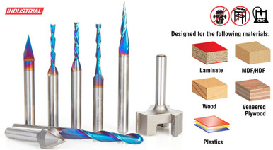 CNC Router Bit Set 1/4" Shank - Amana Tool 8-Pc Premium Kit