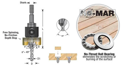 Countersink Drill Bit for Festool CENTROTEC - Adjustable Depth Stop