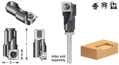 Carbide Mortising Router Bits - Screw Type Cutters | Arbor#47611