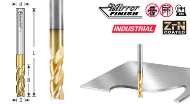 Aluminum End Mill ZrN Coated - CNC Up-Cut Router Bits