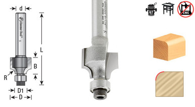 Miniature Corner Round Router Bits - Amana Tool Unique Set