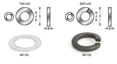 Flat & Split Lock Washers, Part 67101 - Bearing & Screw Security