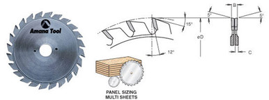 Chip-Free Scoring Saw Blades - Adjustable Type Sets | Amana Tool 614721