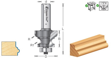Torus Cove Edge Router Bits - Industrial Carbide Tipped