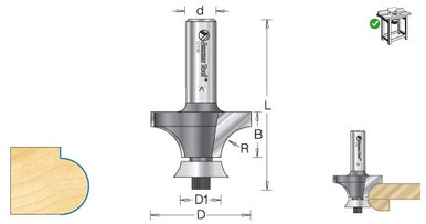 Corner Rounding Router Bits - Ultra-Glide Bearing, 2-Flute