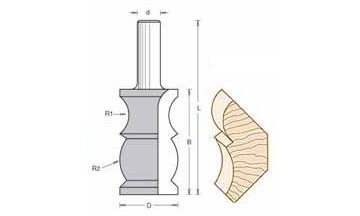 Crown Molding Router Bits - Carbide-Tipped, #54402, MAX RPM 16,000