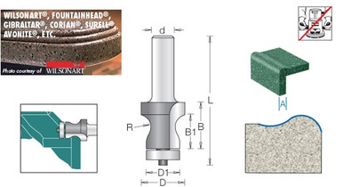 No-Drip Edge Router Bits - Carbide-Tipped for Countertops