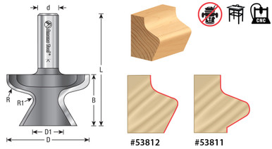 Finger Grip Router Bits - Ergonomic Cabinet Cutters | Type D Cutter