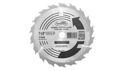 7-1/4" Ripping Saw Blades - Fast Cutting & Framing, 18T Carbide-Tipped