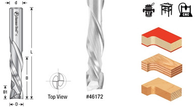 CNC Compression Spiral Bits for Grooves & Dado Cuts