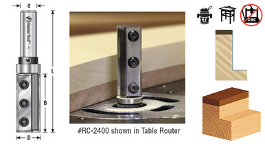 Flush Trim Router Bit RC-2400 - Durable Carbide Insert Tool