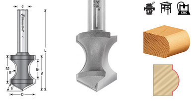 Hand Grip Router Bits - Carbide Tipped Edge Forming Tools
