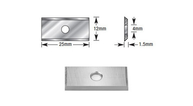 Carbide Insert Knives 25x12x1.5mm - Double Edge Inserts | Bulk Pack