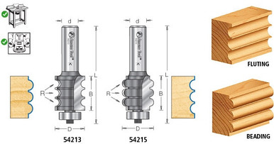 Triple Beading & Fluting Router Bit - Carbide Tipped | Industrial Quality