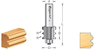 Beading Router Bits - Carbide Tipped, 2 Flute, Edge Molding