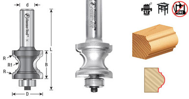 Thumbnail Router Bit - Industrial Carbide Tipped Edge Bit