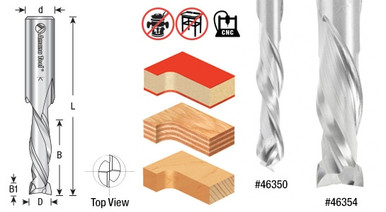 Solid Carbide Compression Spiral | 2 Flute Mortise Cutter