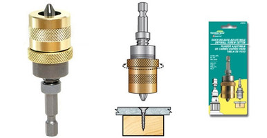 Drywall Screw Setter Adjustable 1/4 Hex - Quick Release Depth Control