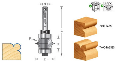 Leaf Edge Beading Router Bits - Carbide Tipped, 2-Flute
