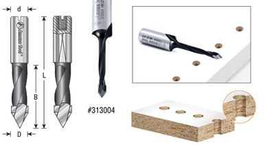 Boring Bits 57mm - Amana Tool Carbide Tipped 10mm Shank