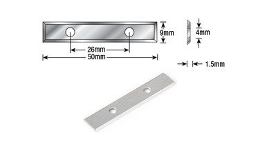 Carbide Insert Knife 50x9x1.5mm - 4 Edge Blade for Tools | Bulk Pack