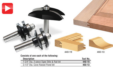 Raised Panel Door Set TRS-280, Cove Profile Cutters
