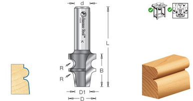 Radius Edge Beading Router Bits - Industrial Quality Carbide