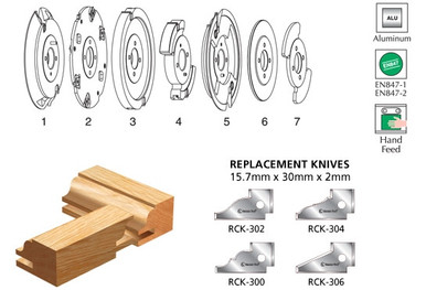 Raised Panel Shaper Cutters - Tungsten Carbide, 1-1/4" Bore
