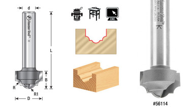 Classical Plunge Router Bits, Carbide Tipped - Bead Groove Tools