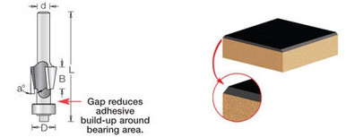 Bevel Trim Router Bits - Carbide-Tipped Precision Cutting Tool