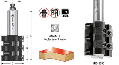 Rabbeting Router Bit - CNC Sizing Insert Tool | Woodworking Cutter