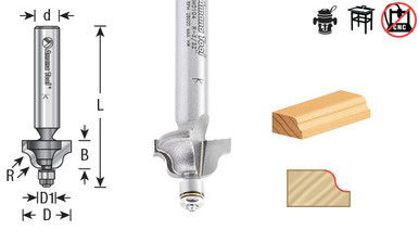 Mini Roman Ogee Router Bit - Amana Tool, Precision Edge & No Burn