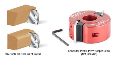 40mm Steel Knives for Shapers - Amana Tool Profile Pro Pair
