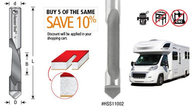 High Precision HSS Router Bit for Panel Piloting - Long-Lasting Boring Tool