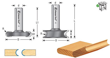 Flute & Bead Router Bit Set - Precision Joint Cutting Tool