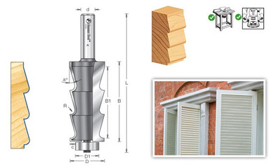 Louver Router Bit - Industrial Quality Carbide Tipped | Custom Shutters