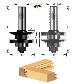 Stile and Rail Router Bits - Economy Traditional Assembly