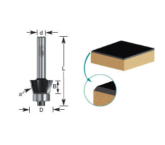Bevel Trim Router Bits, Carbide-Tipped - Economy for Precision Work