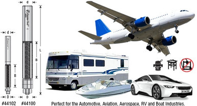 Fiberglass Router Bits - Diamond Coated, Extended Life, for Composites