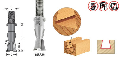 Dovetail Cutter for Brookman Machines - Carbide Tipped 3/8in BSF