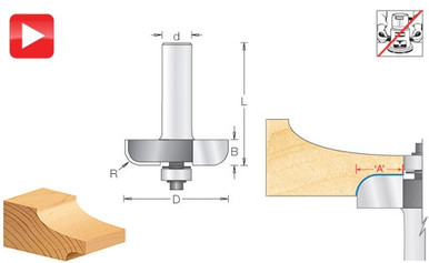 Raised Panel Router Bits - Flush Alignment Cutter | #54221