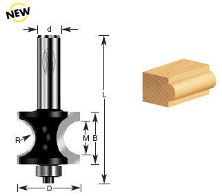 Radius Router Bits - Carbide Tipped Bullnose Tool