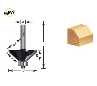 Chamfer Router Bits - Precision Edge Cutting, Carbide Tipped