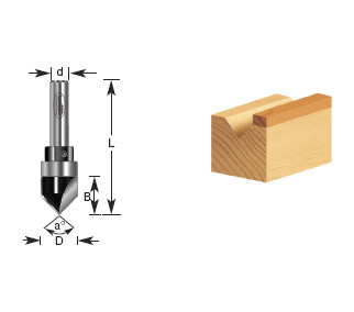 V Groove Router Bits with Ball Bearing Guide - Precision Fluting Tool
