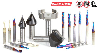 CNC Router Bit Set for Signmaking - Amana 18-Pc Collection